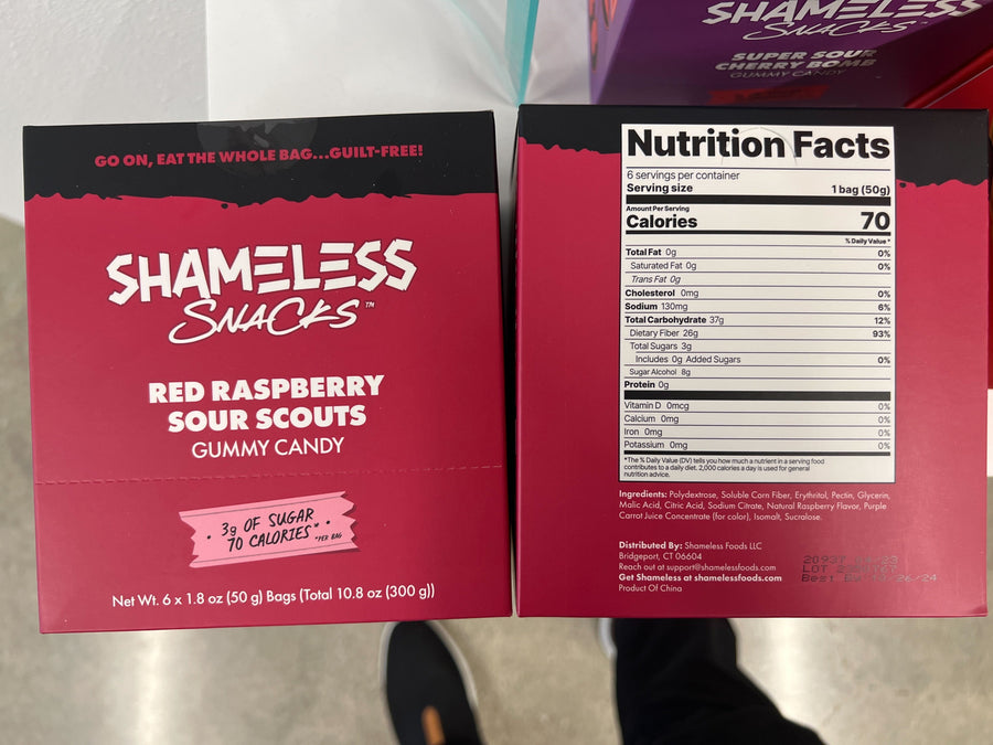 Red Raspberry Sour Scouts Gummies – Shameless Snacks