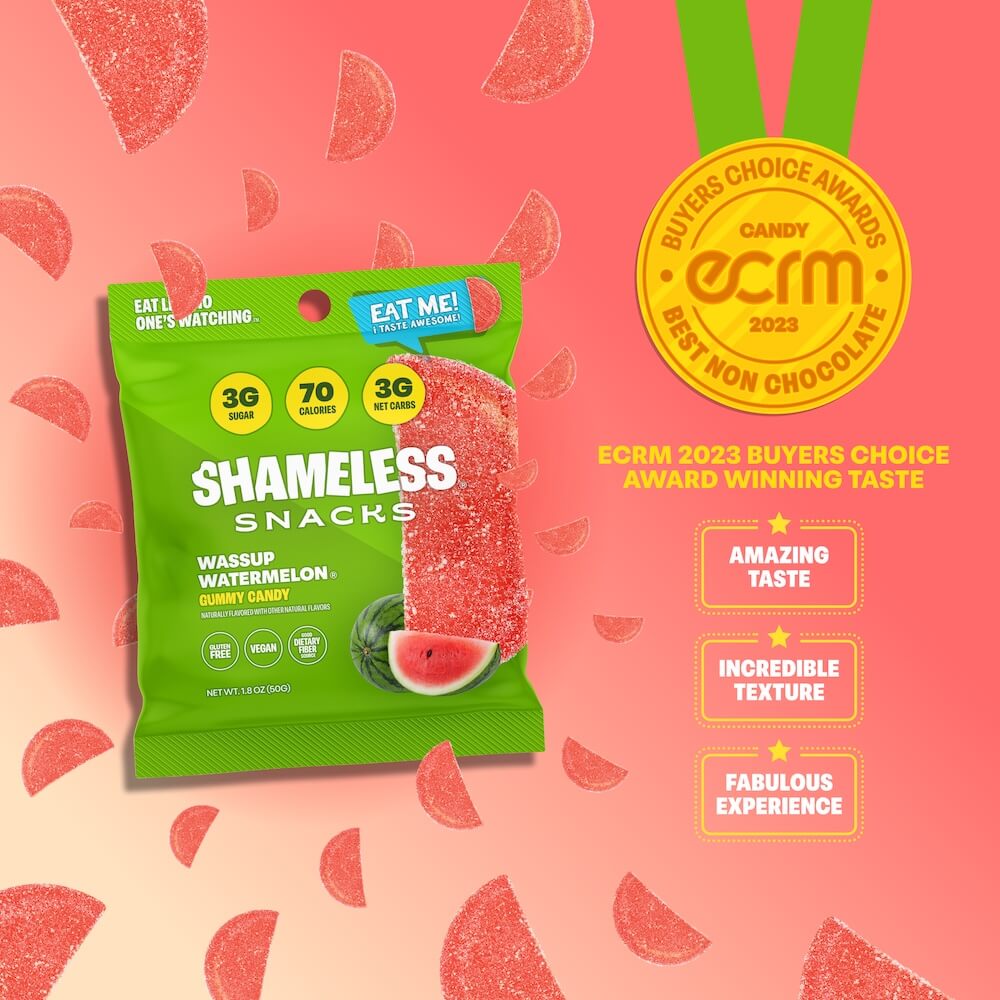 Shameless Snacks Wassup Watermelon Gummies