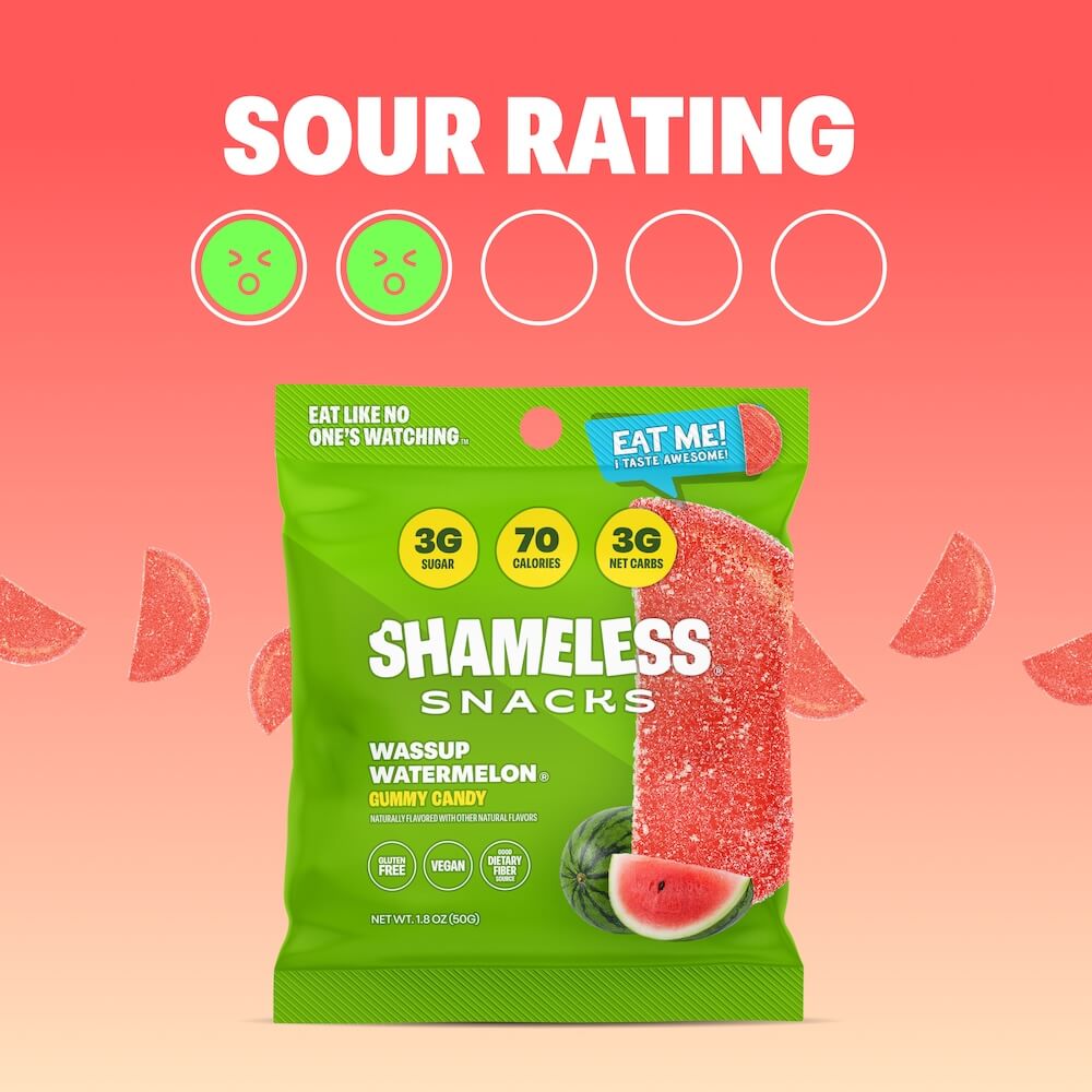 Shameless Snacks Wassup Watermelon Gummies